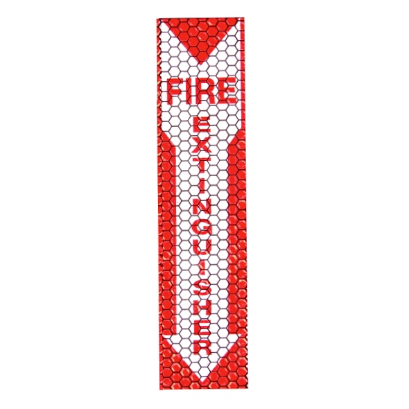 Cyflect Adhesive Glow in the Dark and Reflective Fire Extinguisher Sign ...